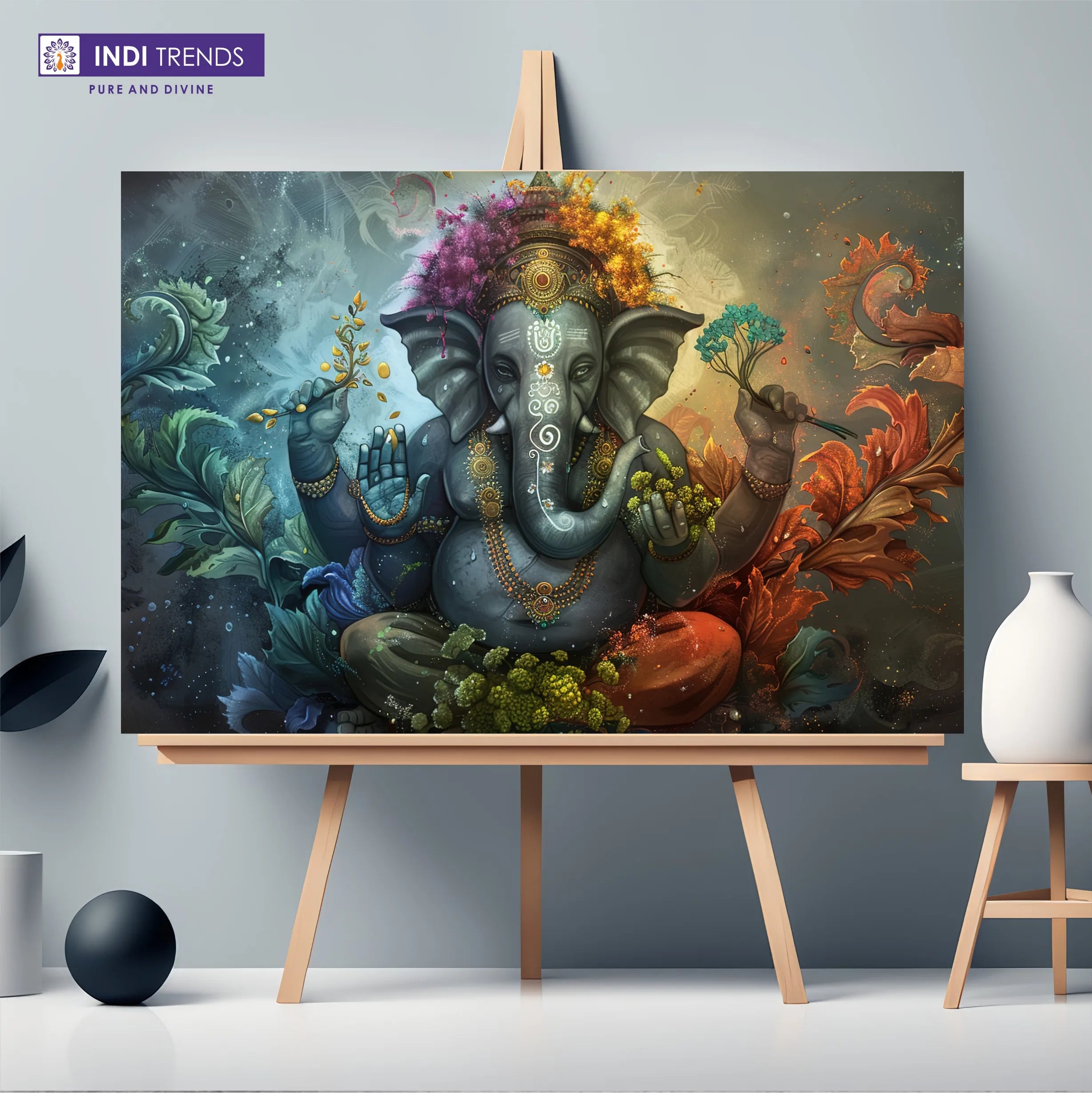 Lord Ganesha Canvas Wall Art – Standard Print – Prabhu Prasad