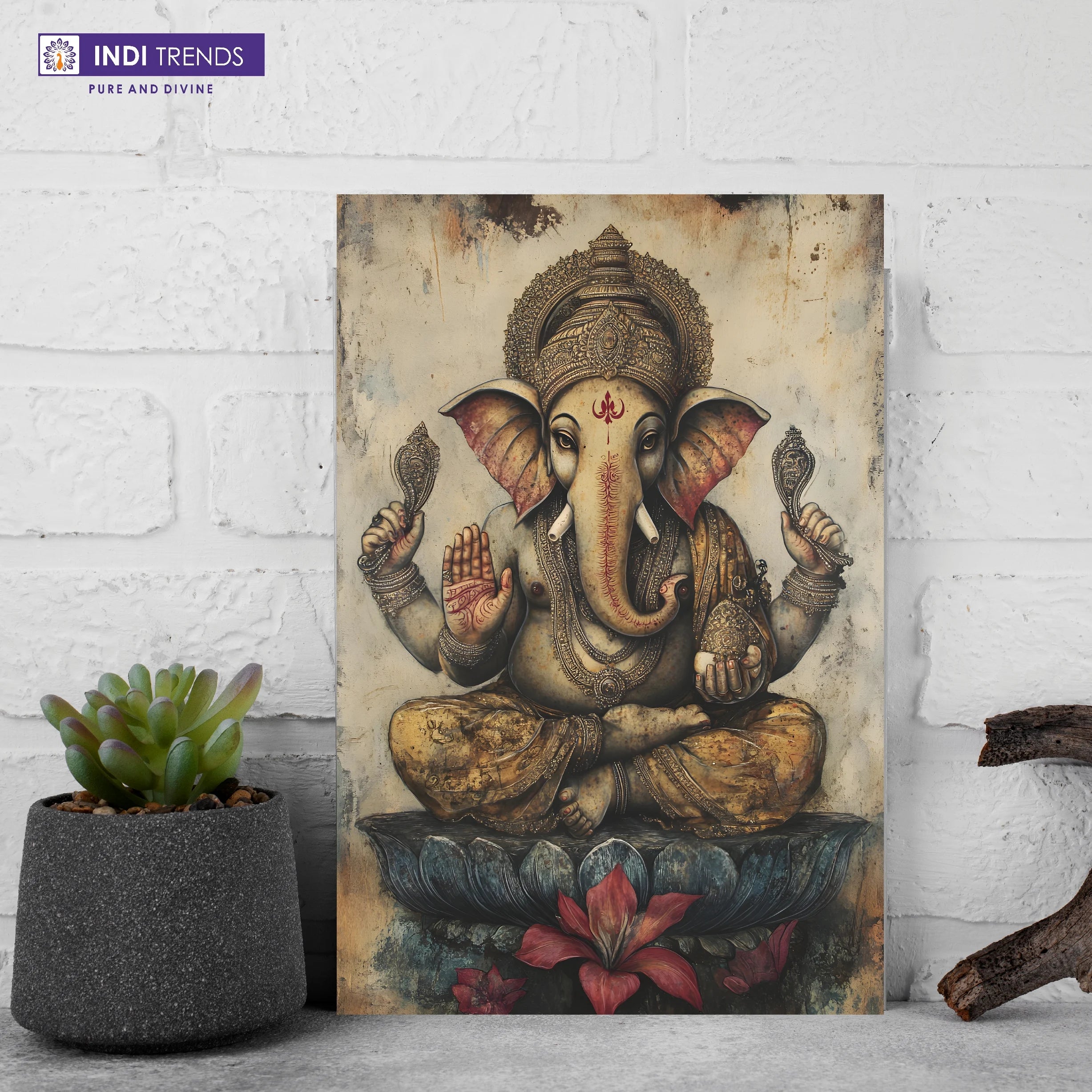 Lord Ganesha Canvas Wall Art – Standard Print – Prabhu Prasad